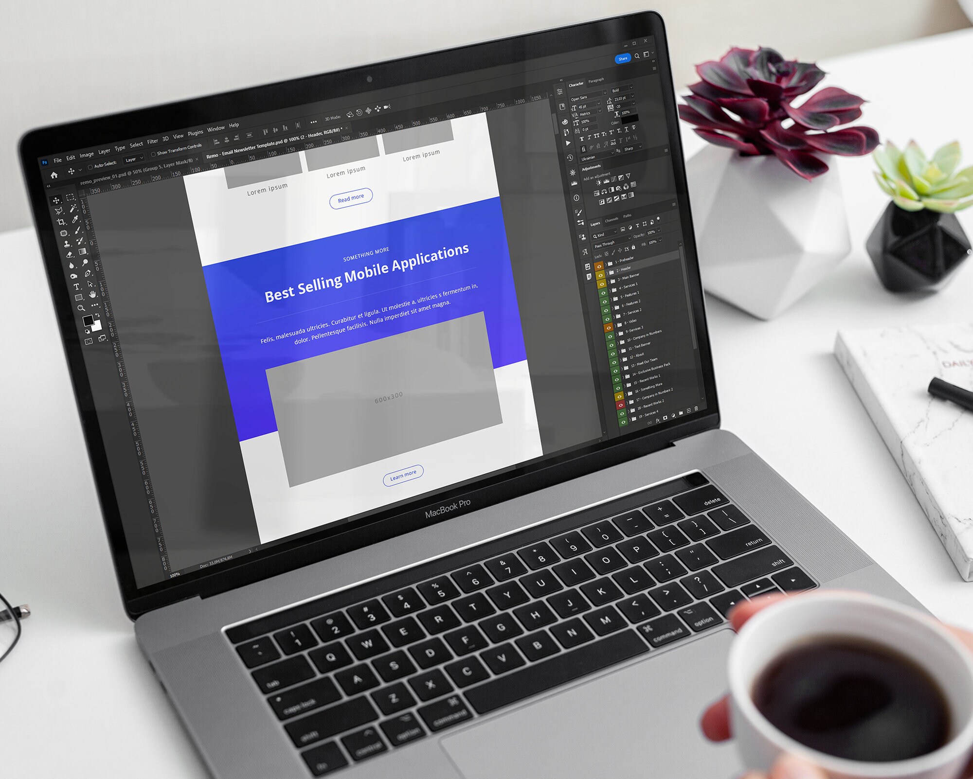 Remo Email Newsletter Template, PSD File - Etsy
