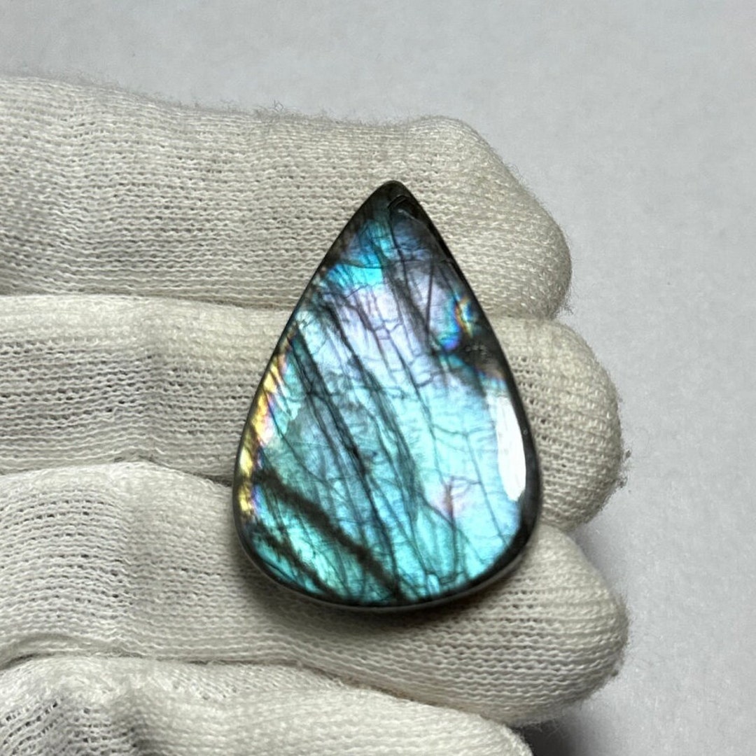 Gorgeous Natural Purple and Teal Flash Labradorite Cabochon,loose ...