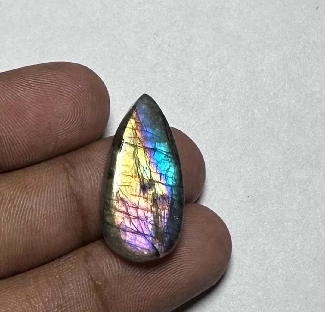 25% OFF Natural Purple and Teal Flash Labradorite Cabochon,loose ...