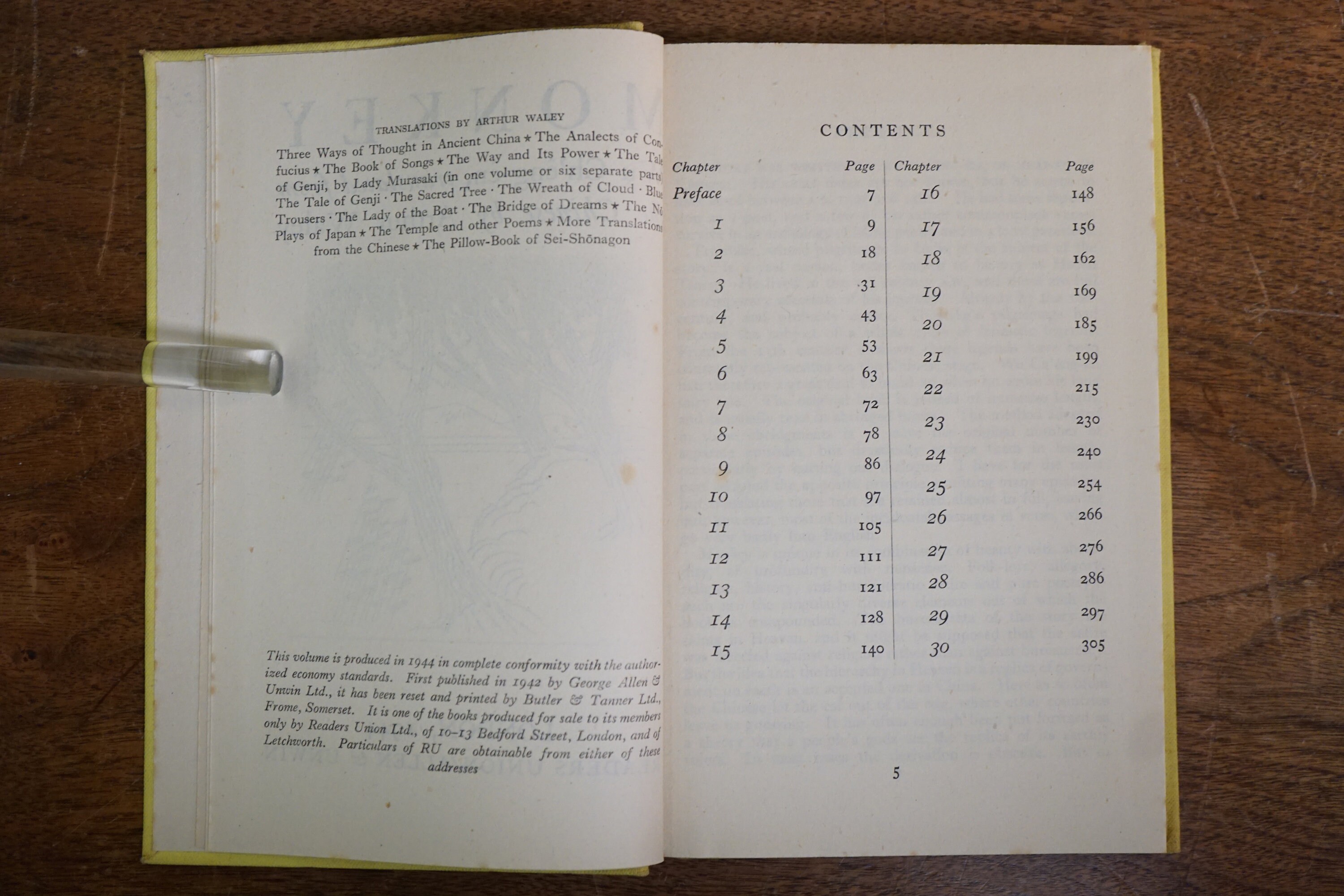 The Monkey Wu Cheng-en translated by Arthur Waley 1944 | Etsy