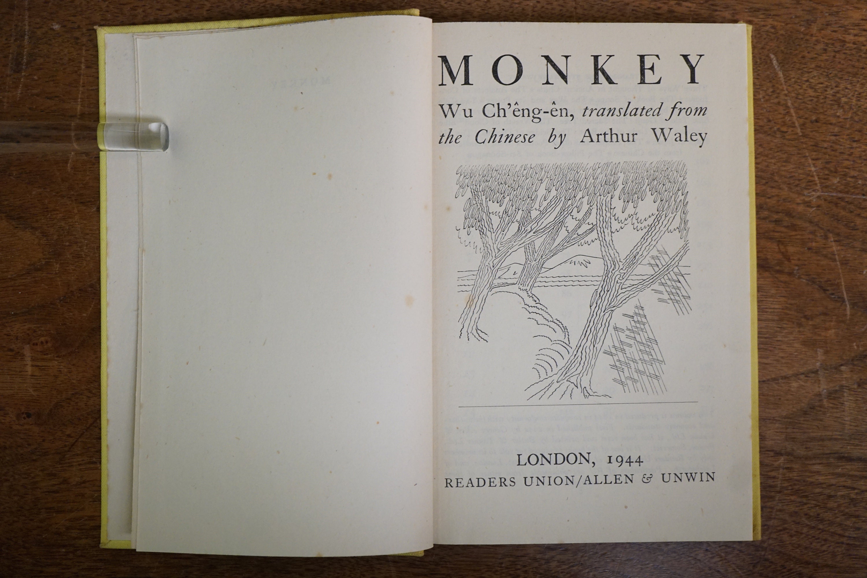 The Monkey Wu Cheng-en translated by Arthur Waley 1944 | Etsy