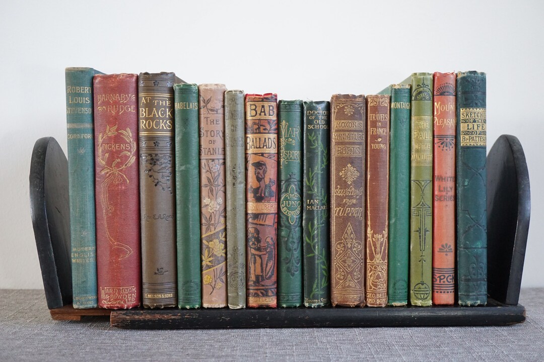 15 Decorative Coffee Table Books Set in Multicolour Tones, Antique Book ...