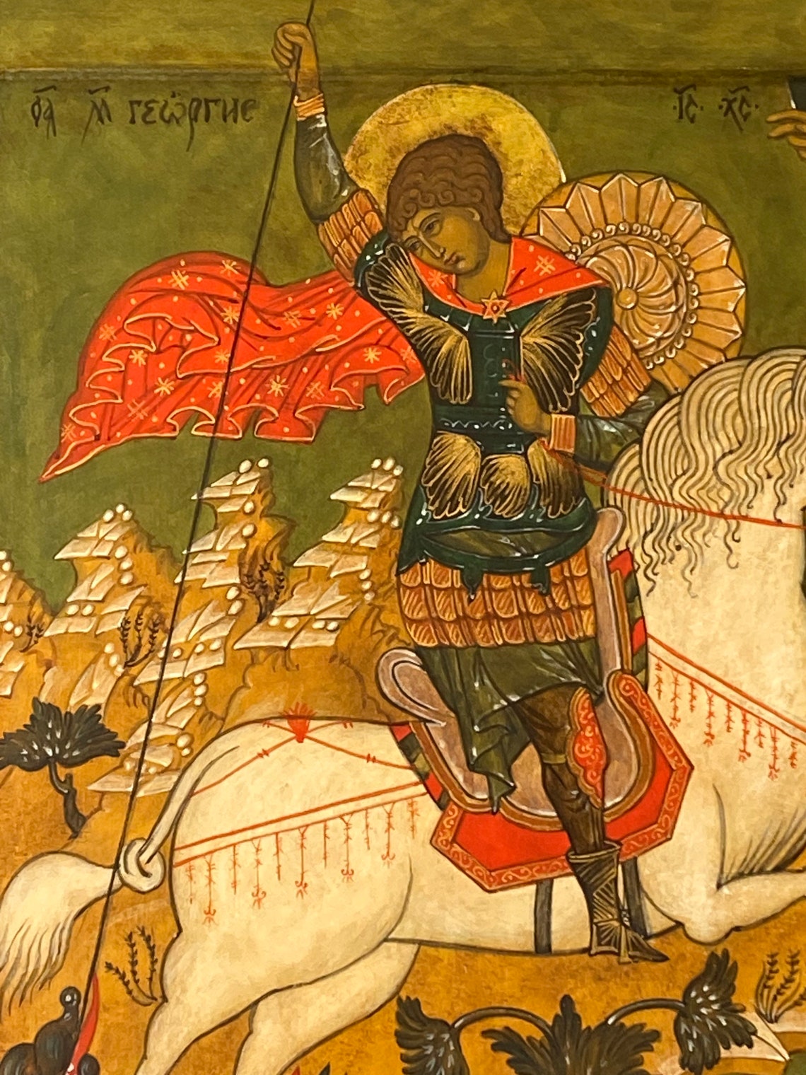 St George Slaying the Dragon Icon - Etsy