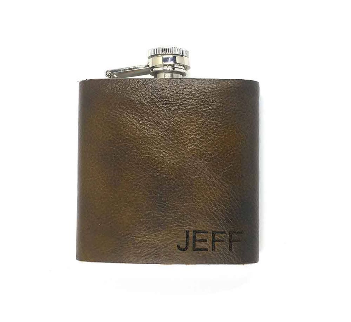 Personalized Real Leather Handmade Flask Groomsmen Flask Gifts - Etsy