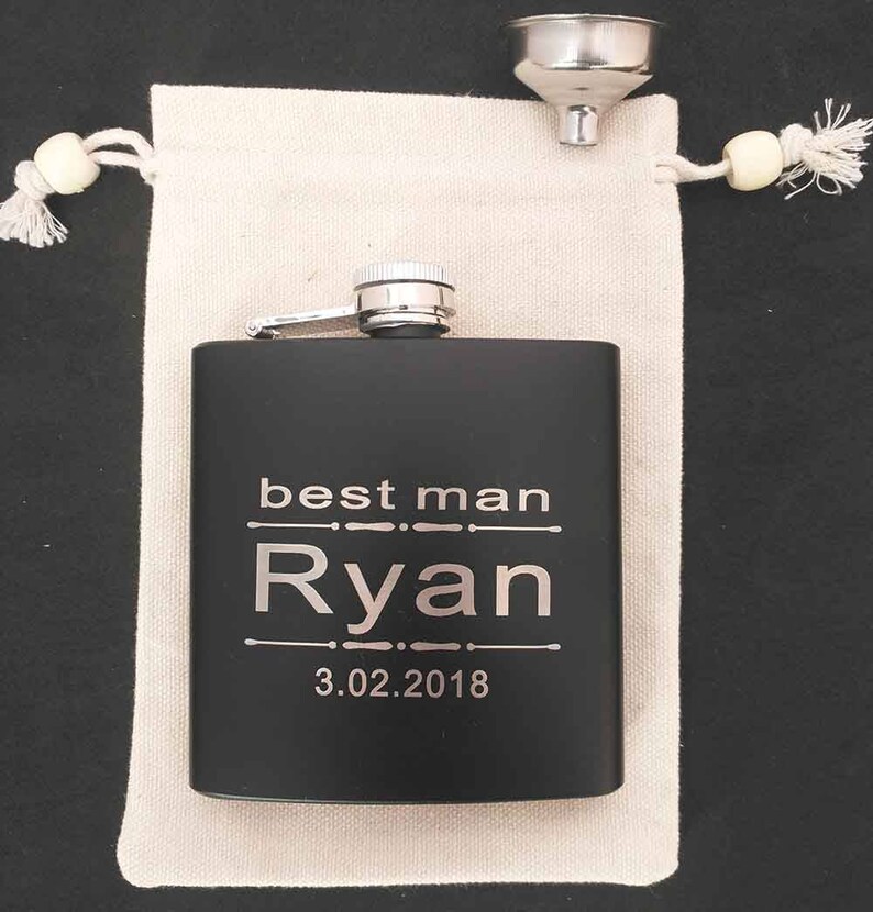 Personalized Laser Engraving Stainless Steel Flask Groomsmen - Etsy