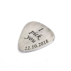 Set 3 Copper Brass Aluminum Guitar Picks Personalized Custom Engraved ...