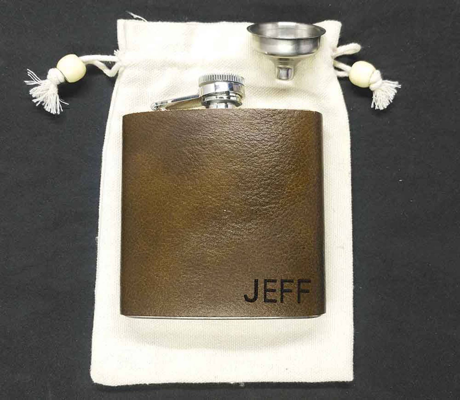 Personalized Real Leather Handmade Flask Groomsmen Flask Gifts - Etsy