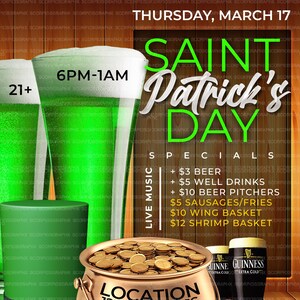 St. Patrick's Day Menu Flyer Template, Canva Editable (digital Download ...