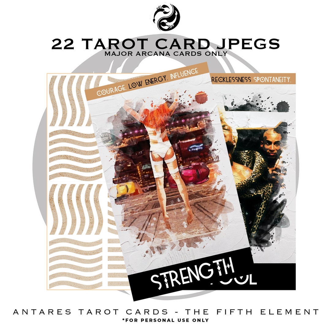 The Fifth Element Tarot Cards - Major Arcana Only - Digital Download - Etsy