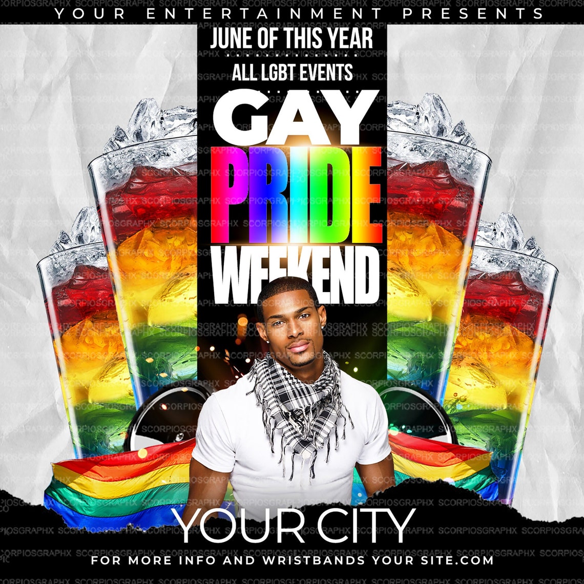 Gay Pride Flyer Template, LGBTQ Flyer Template, Canva Flyer, DIY Flyer ...
