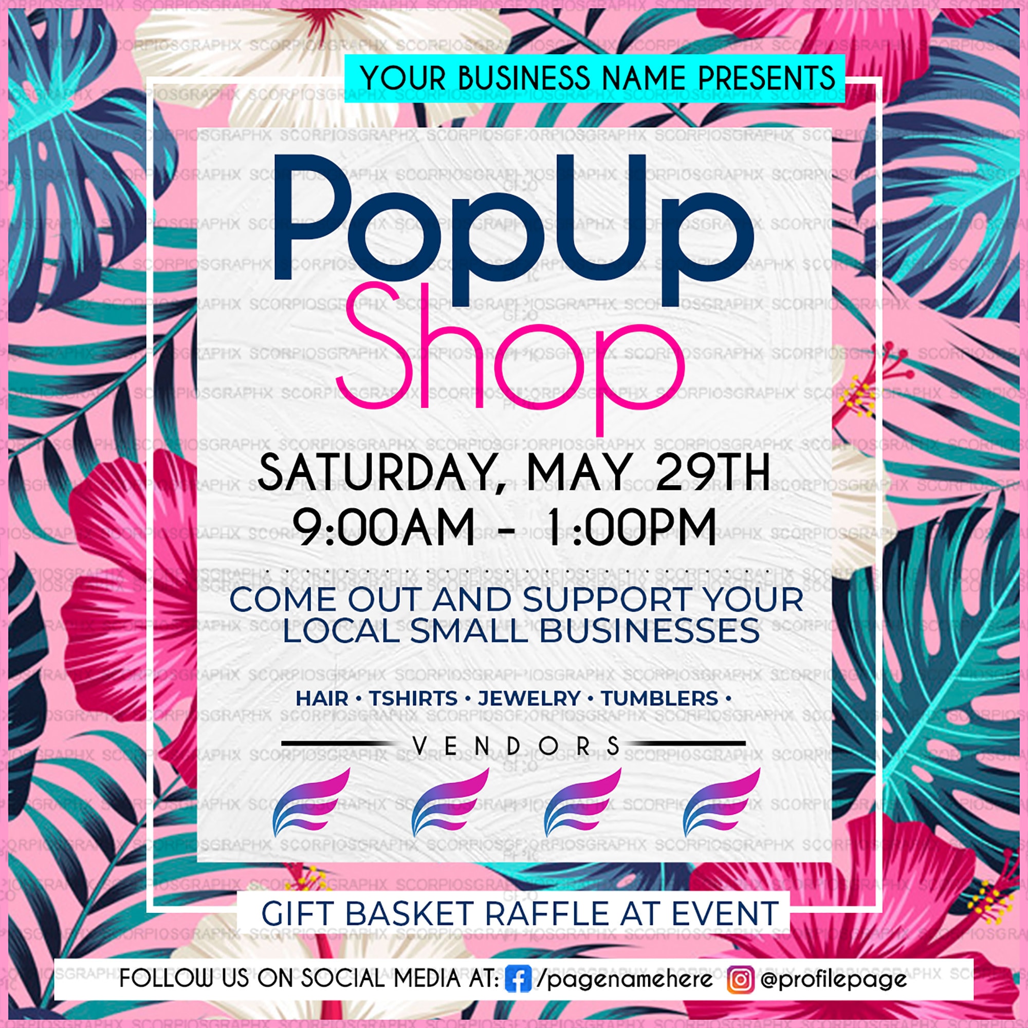 Pop-up Shop Flyer, Boutique Event, Canva Template (PDF) - Etsy