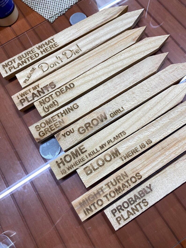 Personalized Garden Stakes Decoration Set of 10 | Etsy
