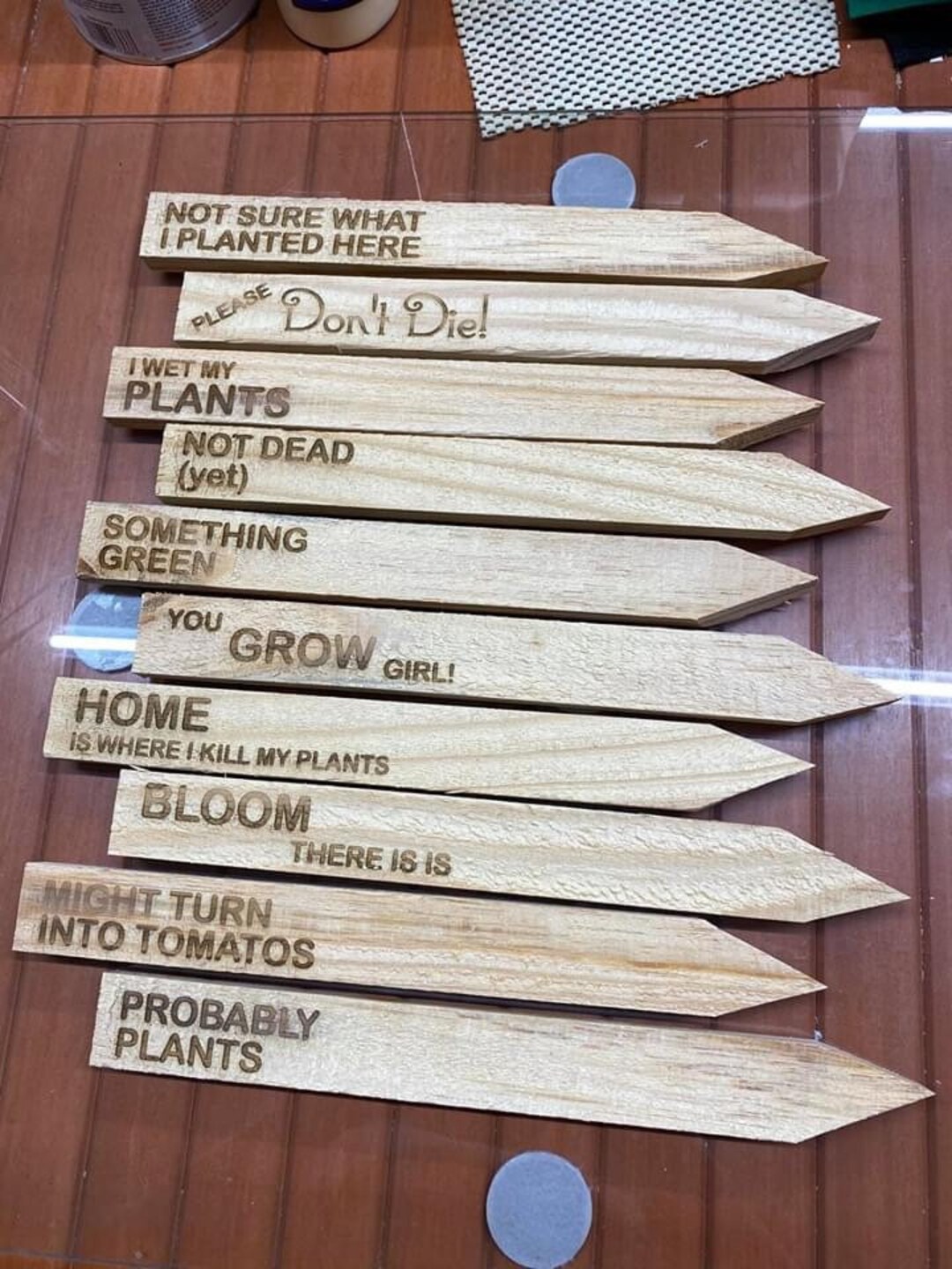 Personalized Garden Stakes Decoration Set of 10 - Etsy