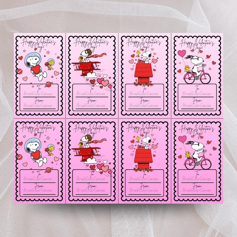 Snoopy Valentines Day Cards - Etsy