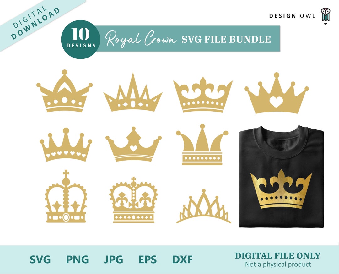 Crown SVG File Bundle Crown Clipart Digital Download Craft - Etsy UK