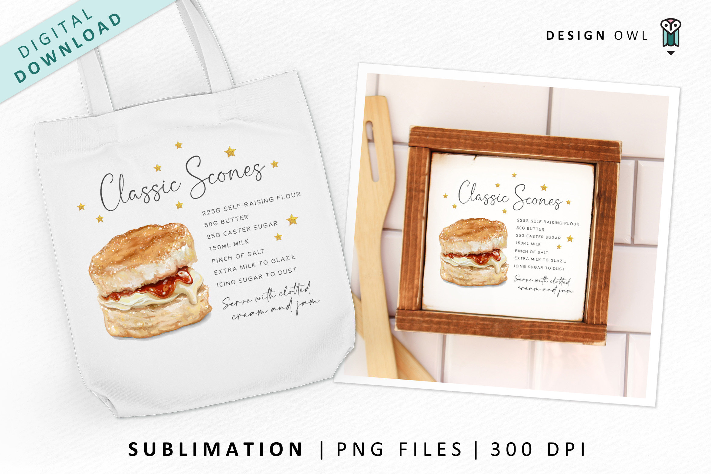 Printable Scone Illustration - Sublimation File, Digital Download ...