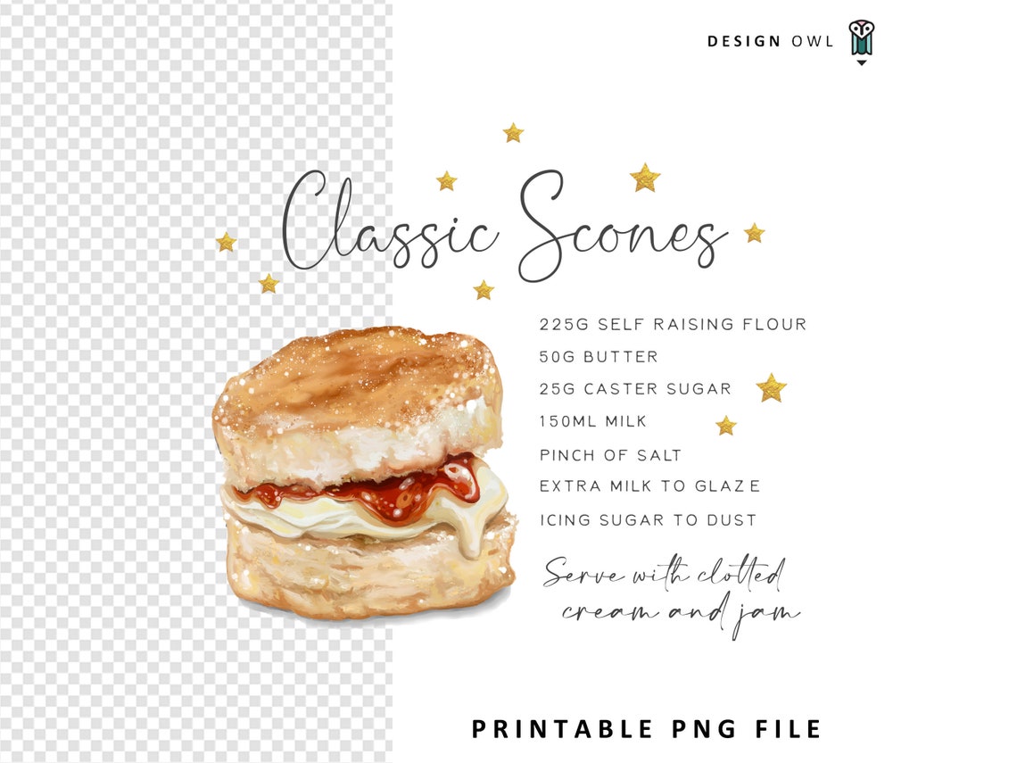 Printable Scone Illustration - Sublimation File, Digital Download ...