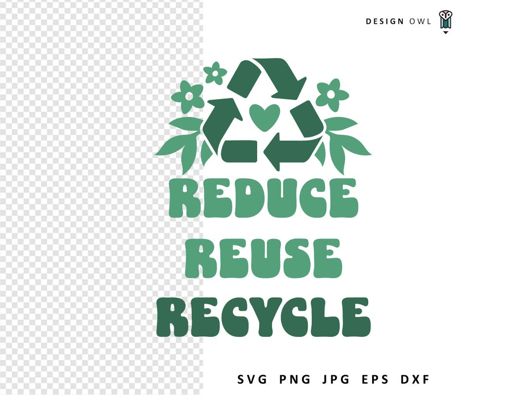 Reduce Reuse Recycle SVG, Recycling SVG File, Digital Download, Cut ...
