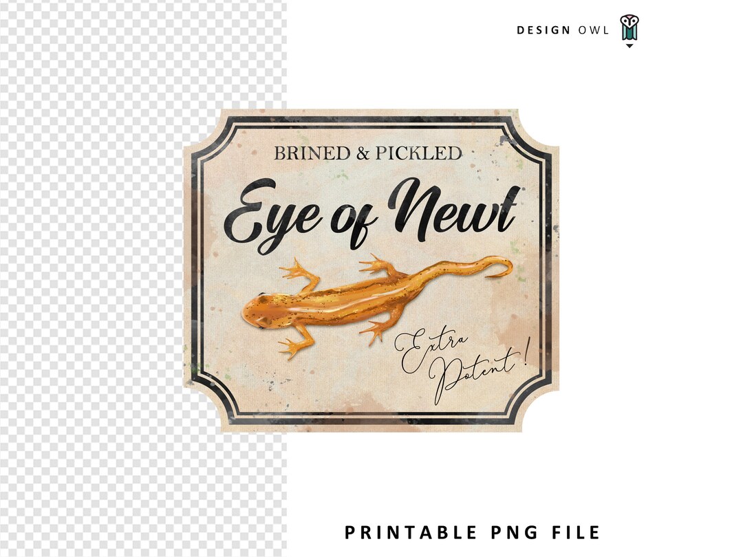 Apothecary Label - Printable Stickers, Digital Download, Eye of Newt ...