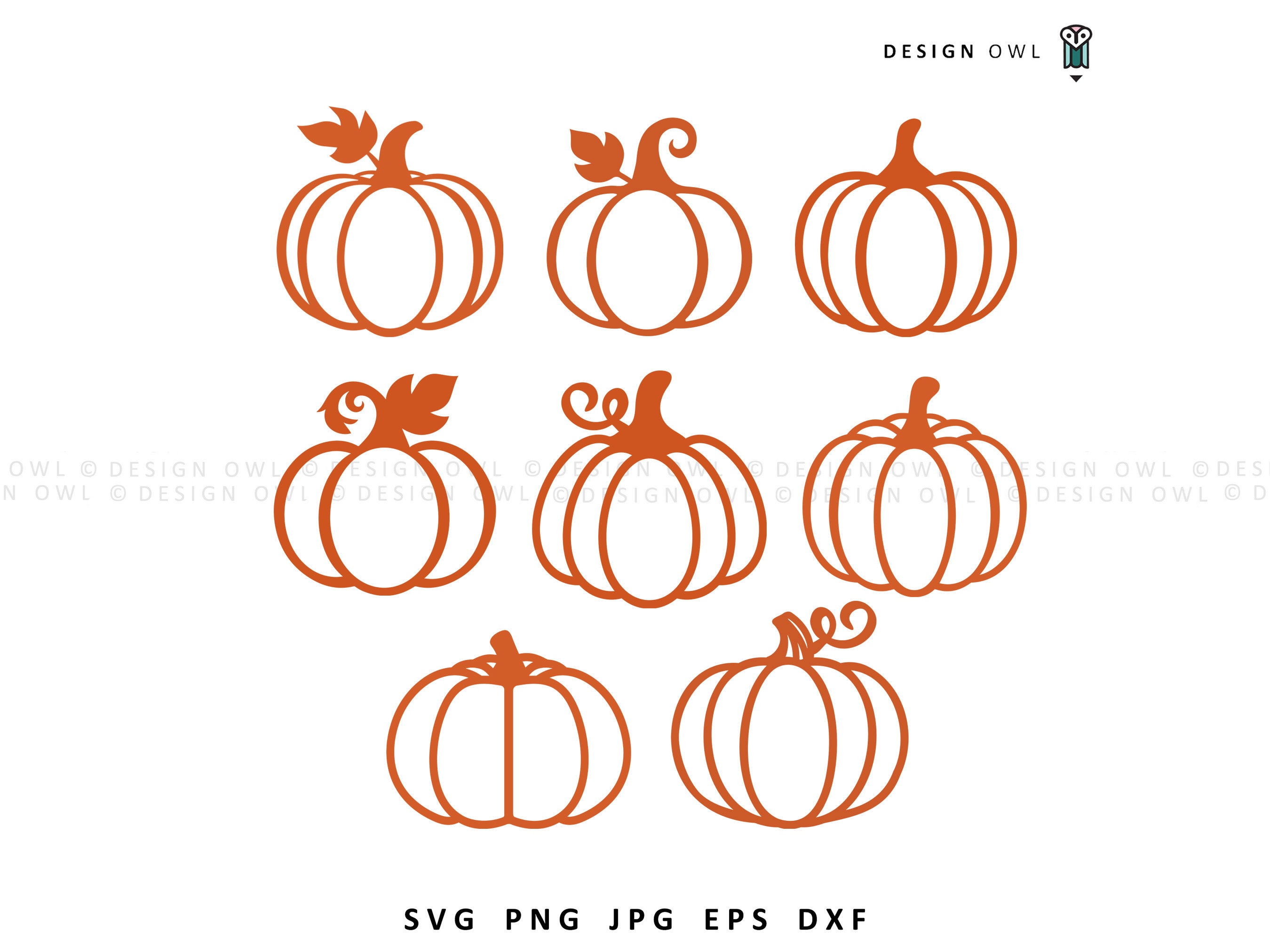 Pumpkin SVG Bundle Digital Files Instant Download Fall - Etsy