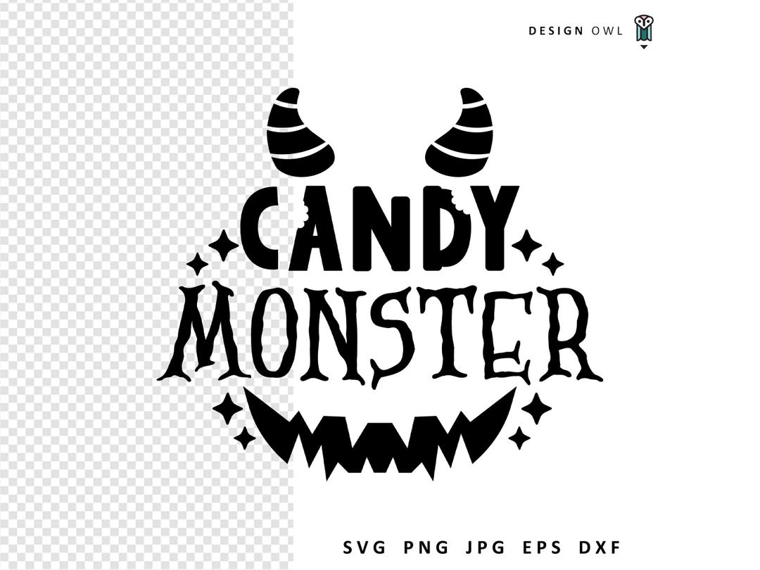 Candy Monster SVG, Halloween SVG File, Digital Download, Cut File for ...