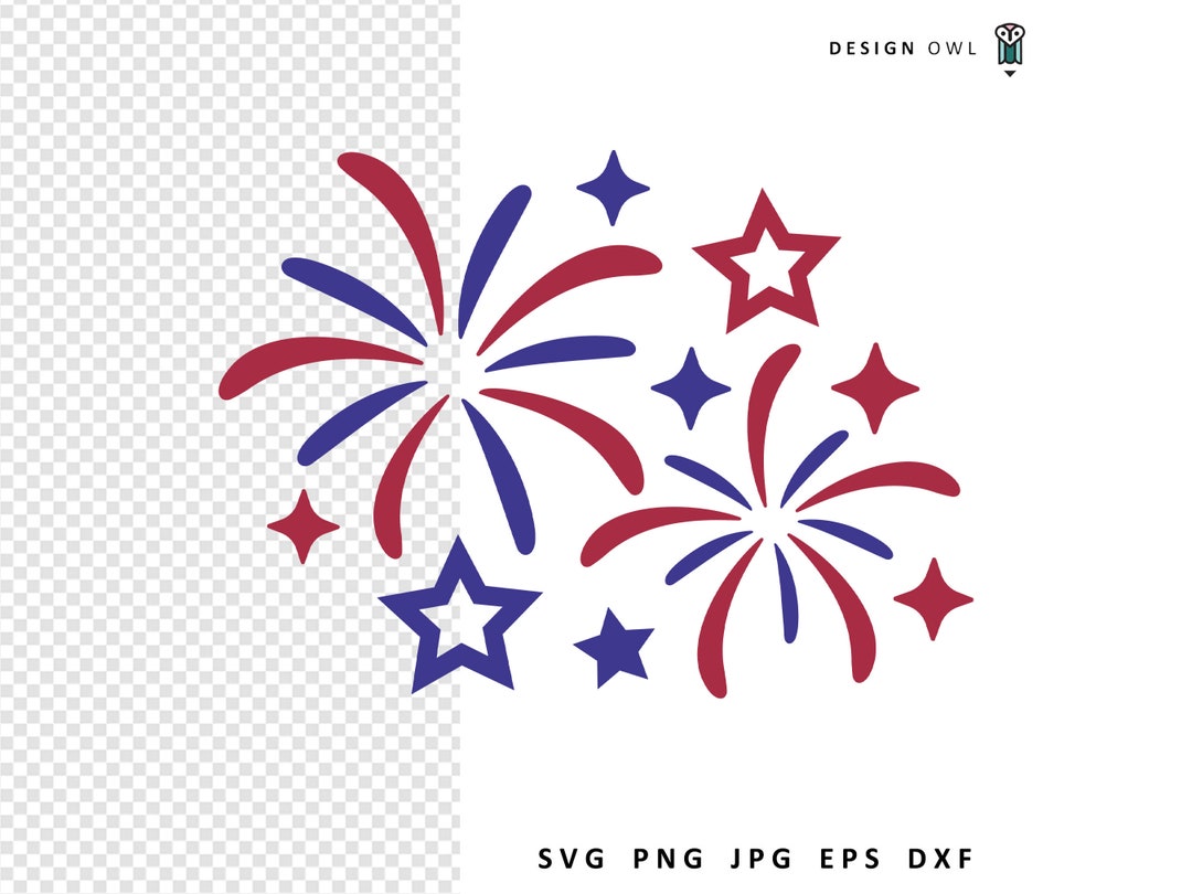 Fireworks SVG File, Digital Download, Cut Files for Cricut, 4th of July ...