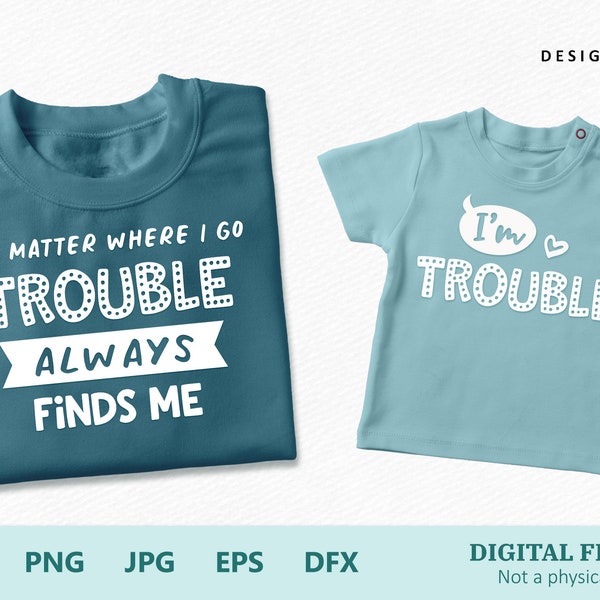 Trouble Follows Me Svg - Etsy Australia