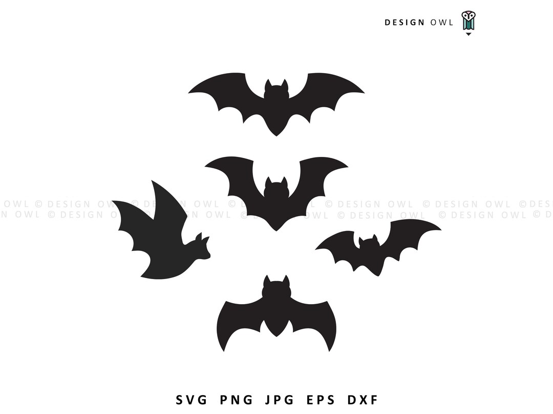 Bat SVG File Bundle, Digital Files, Instant Download, Halloween Clipart ...