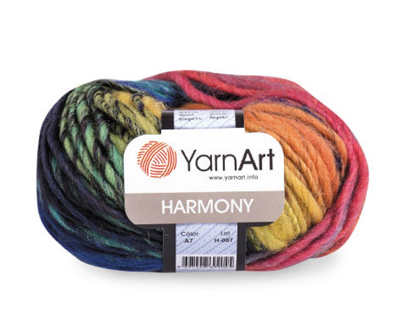 Yarnart Harmony Wool Yarn Melange Wool Yarn Multicolor Wool - Etsy
