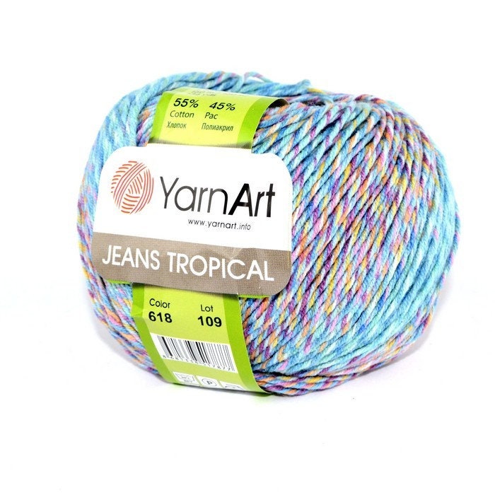 Jeans Tropical Yarn Art Crochet yarn for knitting | Etsy