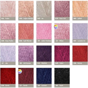 Angora Gold Simli Alize Crochet Yarn Yarn for Knitting Lurex Angora ...