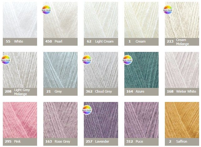 Angora Gold Alize Blend Wool Mohair Yarn Acrylic Yarn Fine Yarn ...