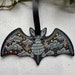 Whimsigoth Night Sky Crescent Moon gold Original Folk Art Ornament - Etsy