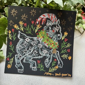 Yule Goat Original Gouache Illustration - Etsy