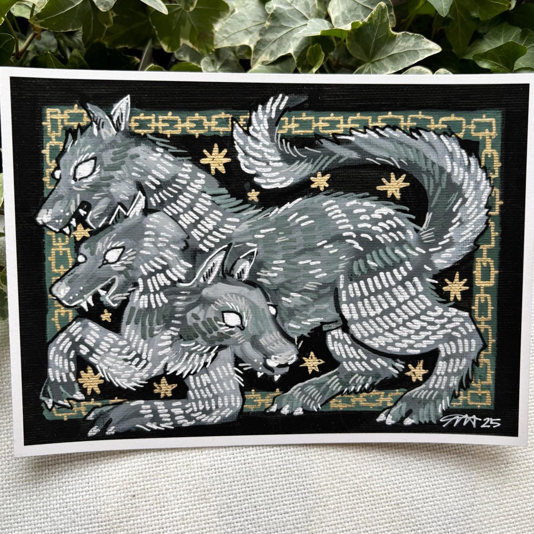 Cerberus - Mythology Illustration | Giclée Repoduction Print - Etsy