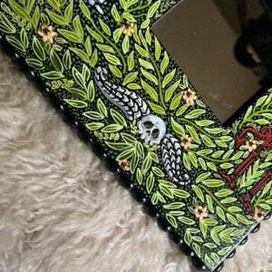 Verdant Skeletons | Hand Painted Folk Art Mirror - Etsy