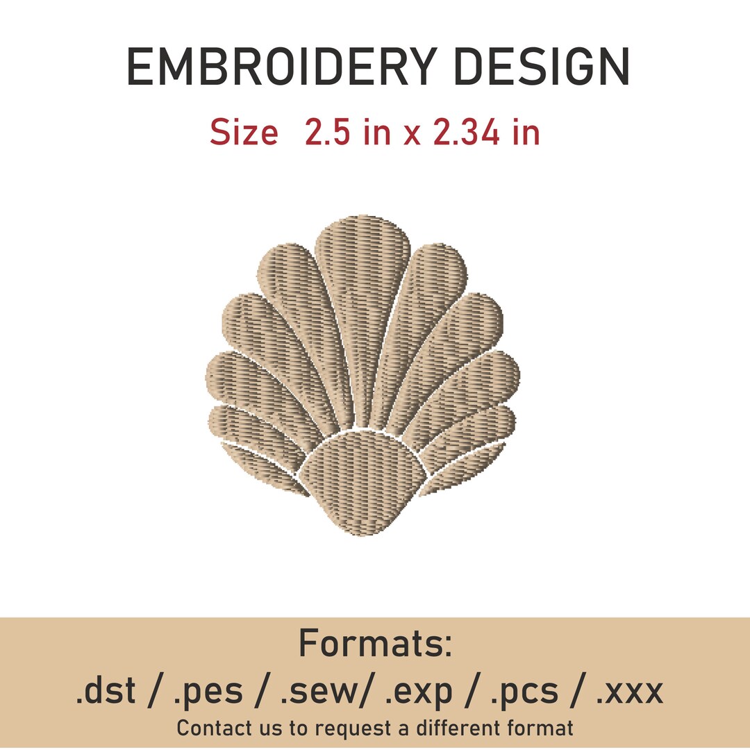 Seashell Embroidery Design. Machine Embroidery Design.seashell Pattern ...