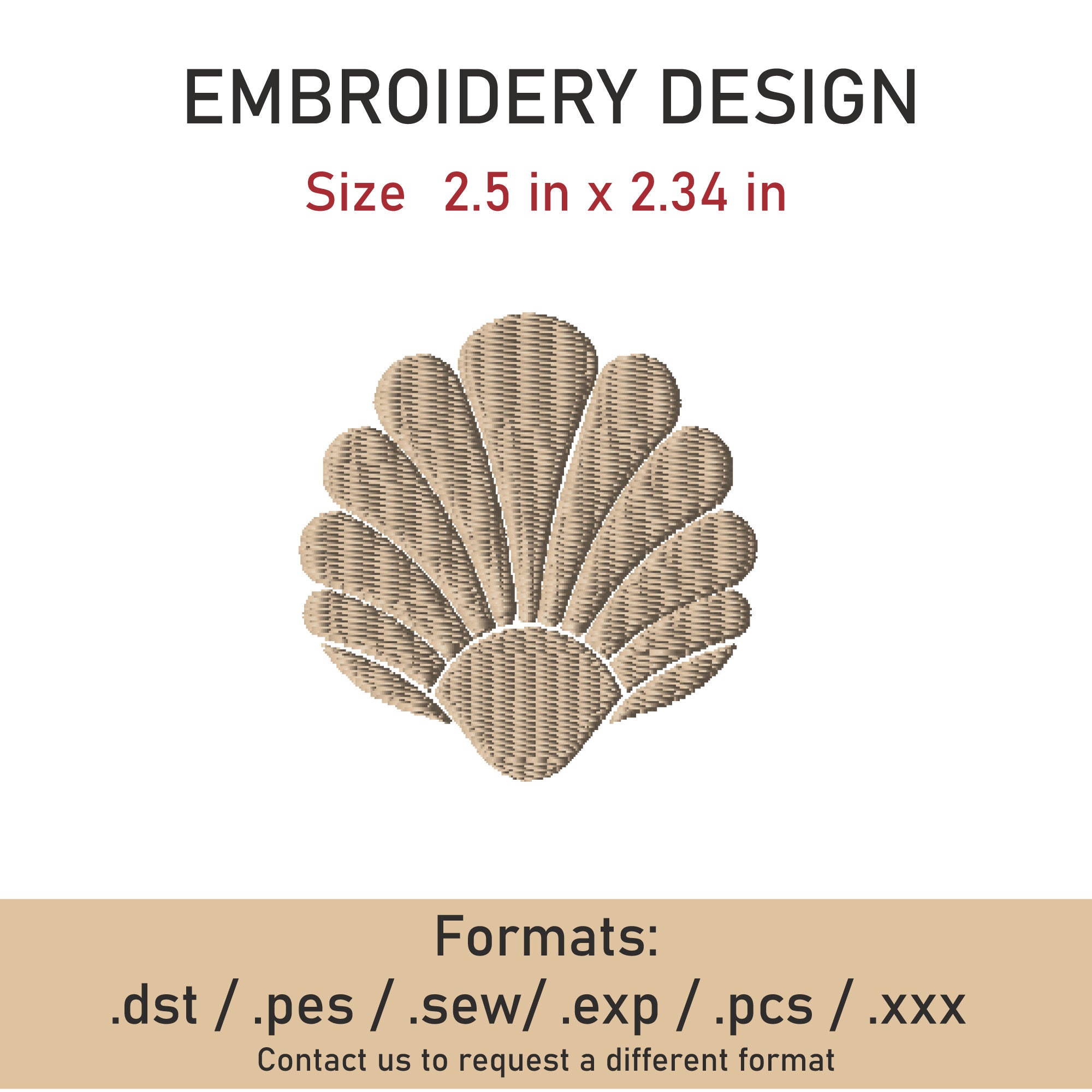 Seashell Embroidery Design. Machine Embroidery Design.seashell Pattern ...