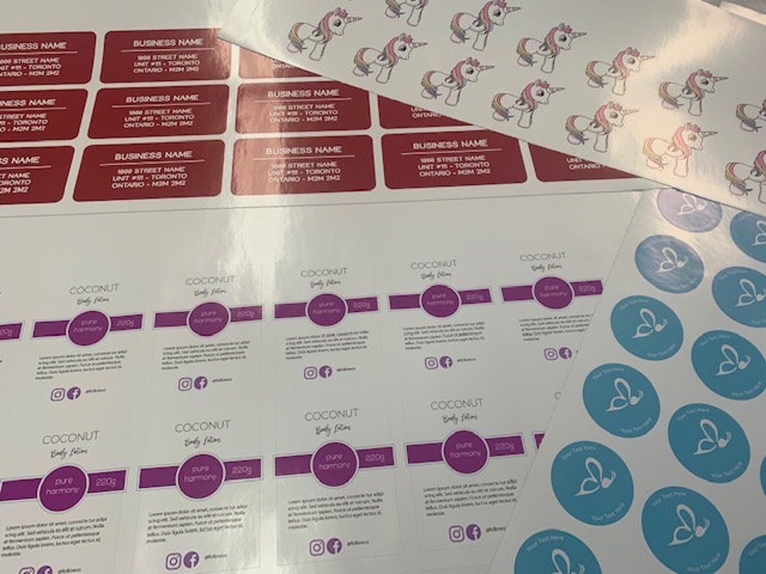 Custom Labels GLOSSY Finish Product Label Stickers Circle - Etsy