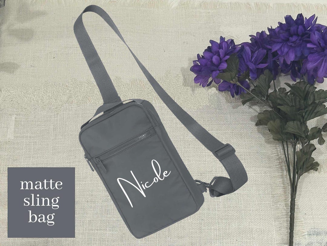 Custom Sling Bag - Matte - Name Printed - Etsy