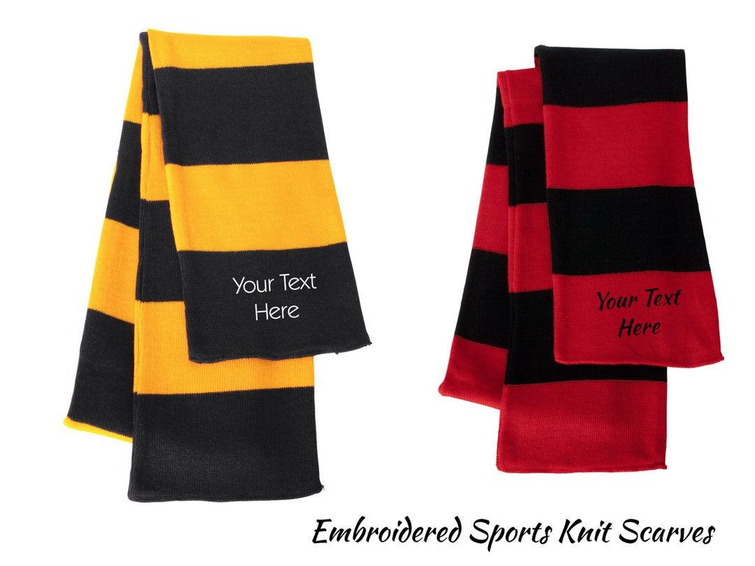 Custom Embroidered Sports Scarf. Scarves - 10 Colours Available ...