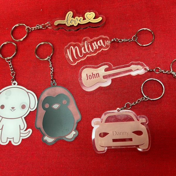 Custom Acrylic Laser Cut Keychains - Etsy