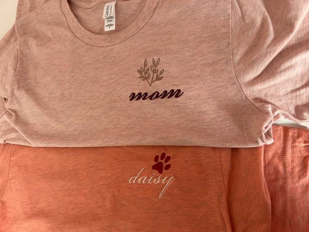Custom Bella + Canvas CVC T-shirt - Includes Symbol + Text Embroidered ...