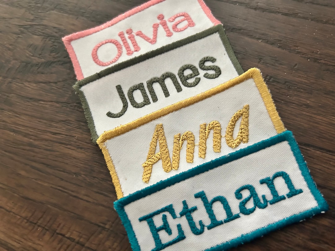 Custom Embroidery Name Patch: Iron-on or Sew-on Tag - Etsy Canada
