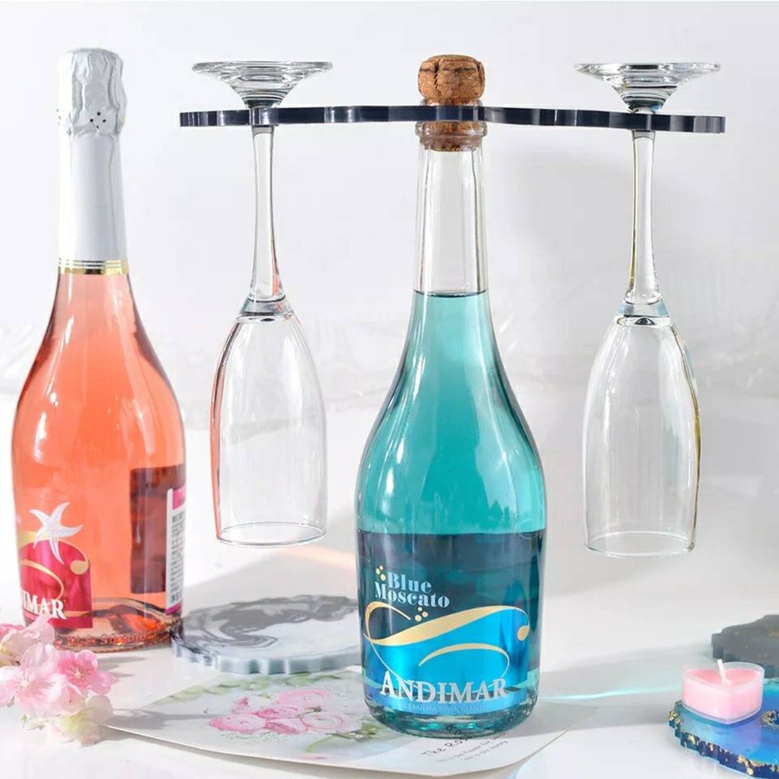 Creative Wine Rack Silicon Mold - Cup Holder Silicone Mold - Wine Glass ...