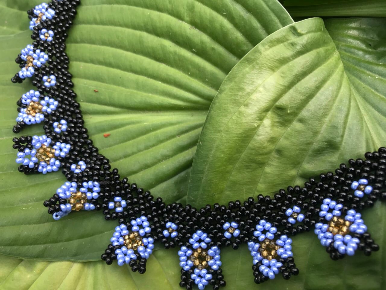 Boho Blue Necklace,christmas Gift for Mother.boho Jewelry/beaded ...