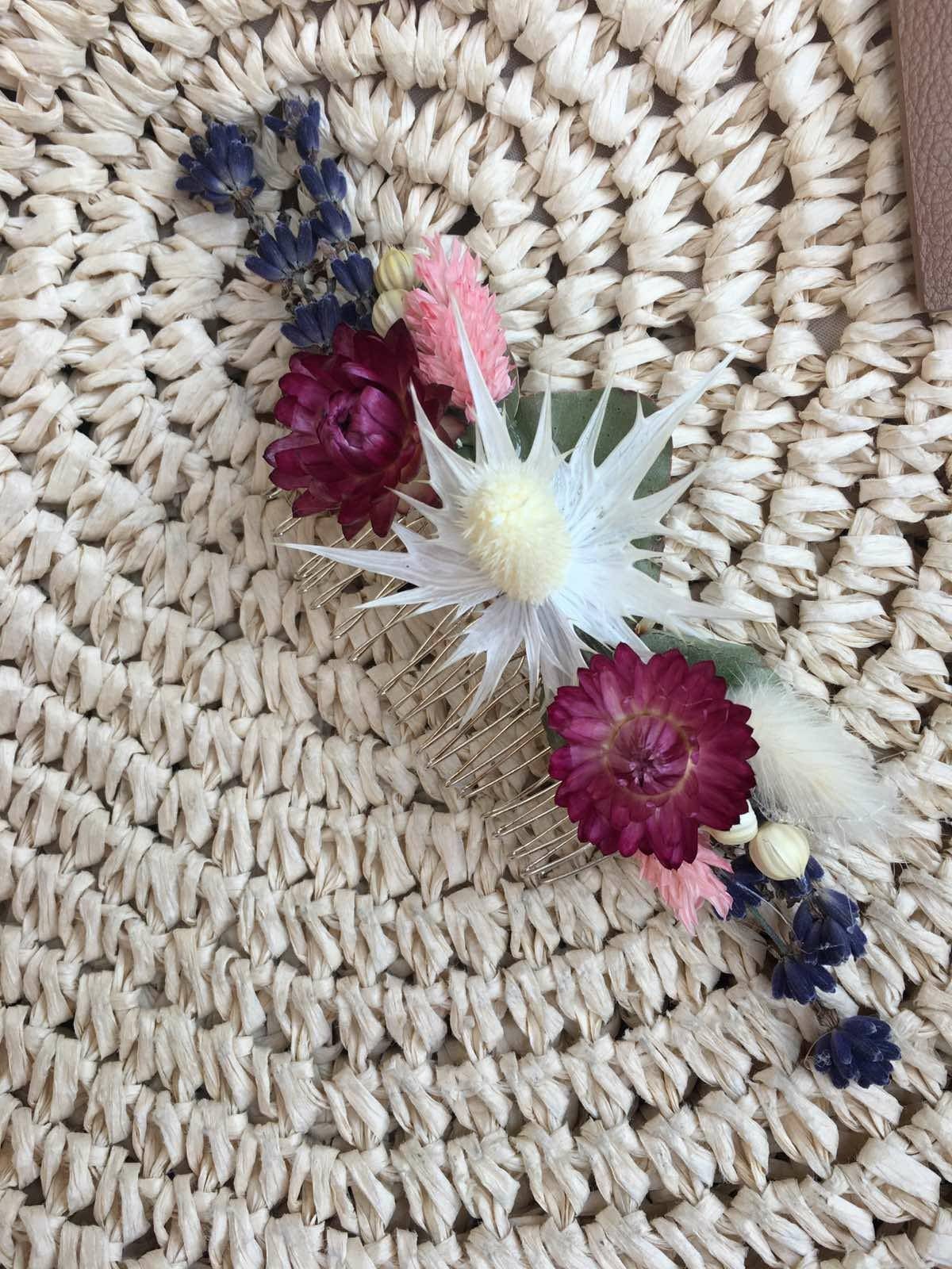 Dried Flowers CombBridal Hair AccessoriesBride Floral | Etsy