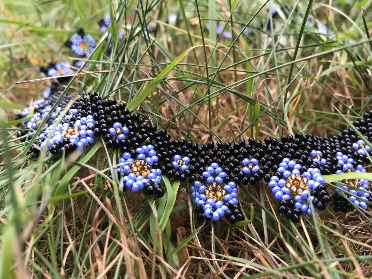 Boho Blue Necklace,christmas Gift for Mother.boho Jewelry/beaded ...