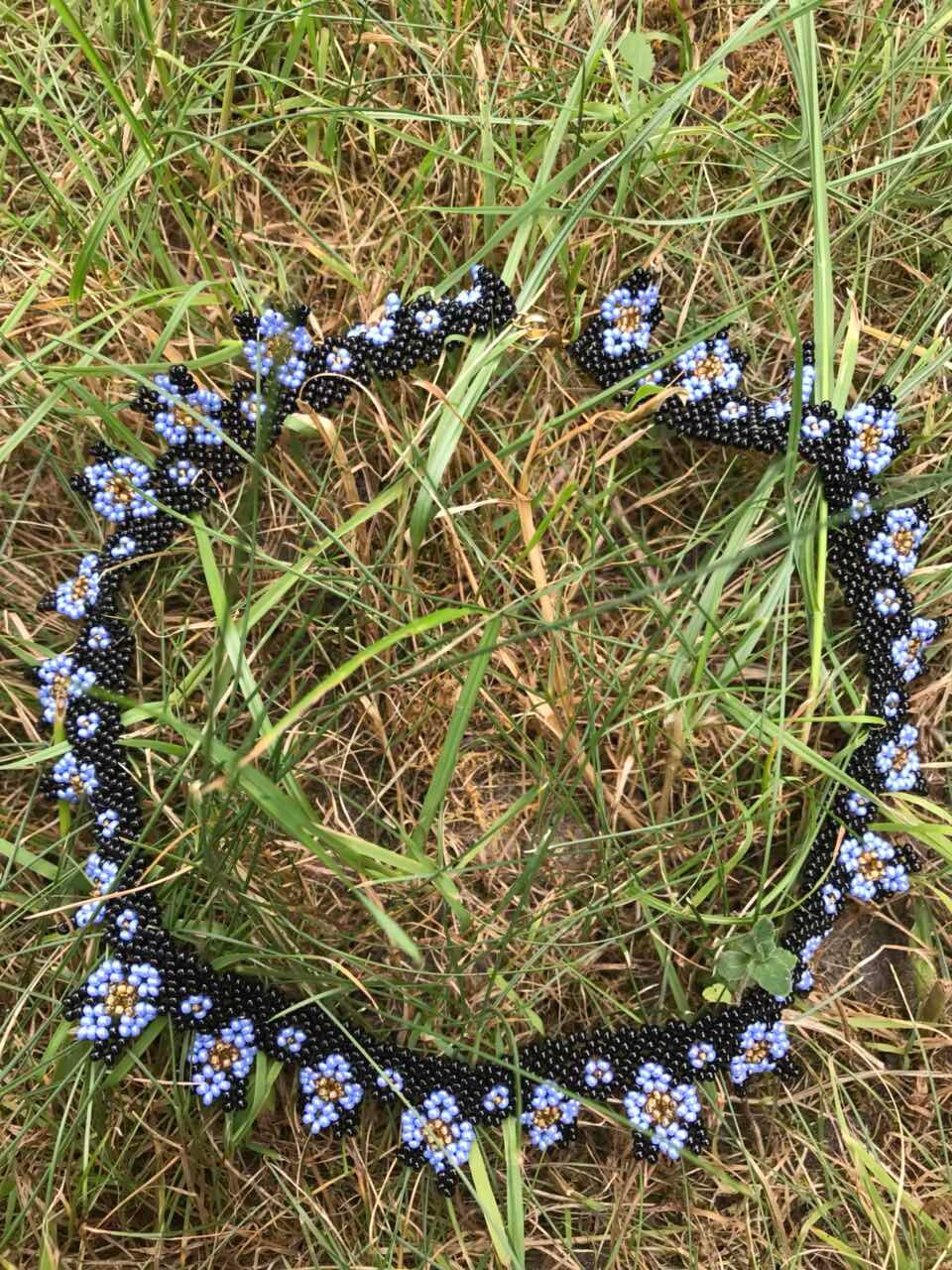 Boho Blue Necklace,christmas Gift for Mother.boho Jewelry/beaded ...
