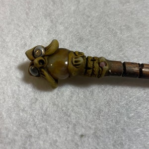 Wood, Clay and Gemstone Hair Stick / Organic - Etsy